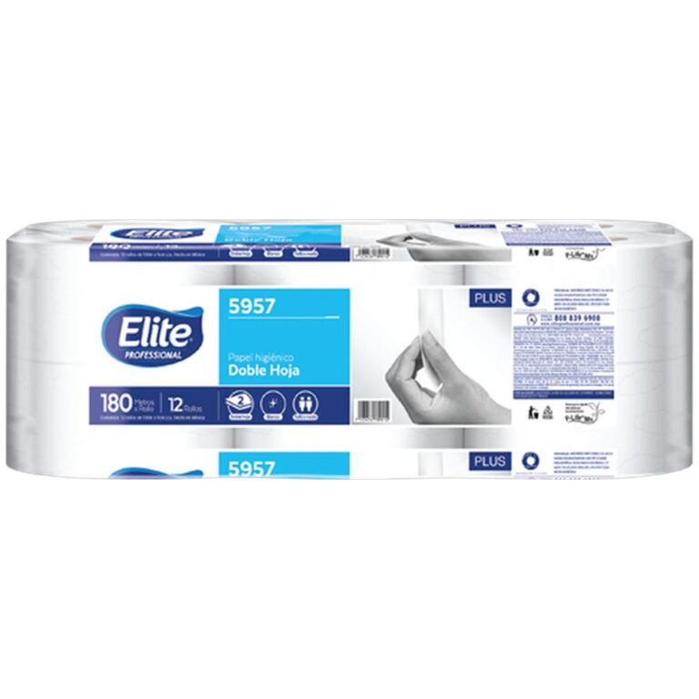 Paq. Papel Higiénico Jr. 12 Rollos 180m 5957 Plus – Elite – GRUPO CARVIL.
